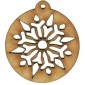 Snowflake Bauble Wood Shape style 1 for Christmas arts and crafts