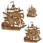 Pirate Ship MDF Wood Shape style 4 for arts and crafts