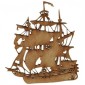 Pirate Ship MDF Wood Shape style 4 for arts and crafts