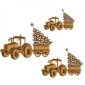 Tractor Trailer with Christmas Tree MDF Wood Shape