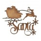 Santa - Christmas MDF Wood Word Motif