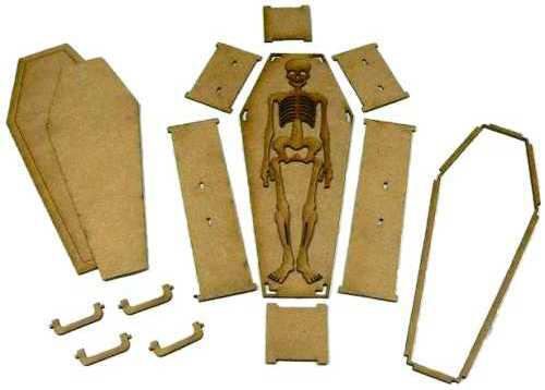 MDF Coffin Kit with Handles