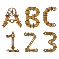 Steampunk and Mechanical Wood Shapes for altered art and crafts