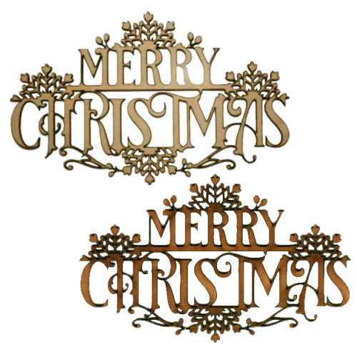 Merry Christmas - MDF Wood Words - Large