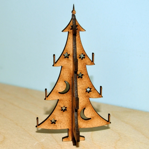3D Christmas Tree MDF Wood Kit style 1 for seasonal decoration