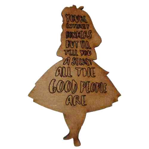 Just Alice Secret - Alice in Wonderland Wood Shape