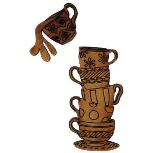 Stack of Tea Cups - Alice in Wonderland Shapes