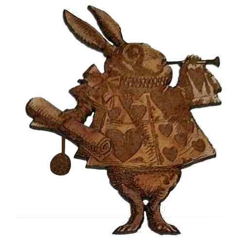 White Rabbit Style 1 - Alice in Wonderland Shapes