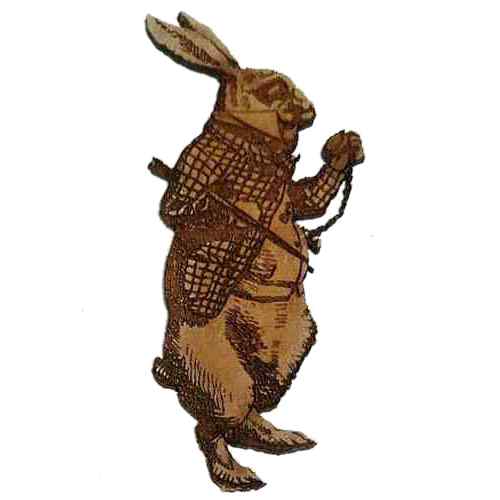 White Rabbit Style 2 - Alice in Wonderland Shapes