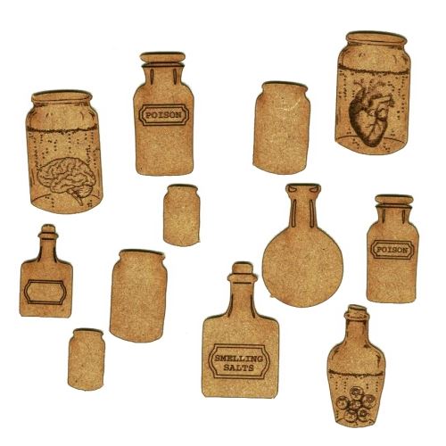 Apothecary Jars and Body Parts - MDF Add On Sheet