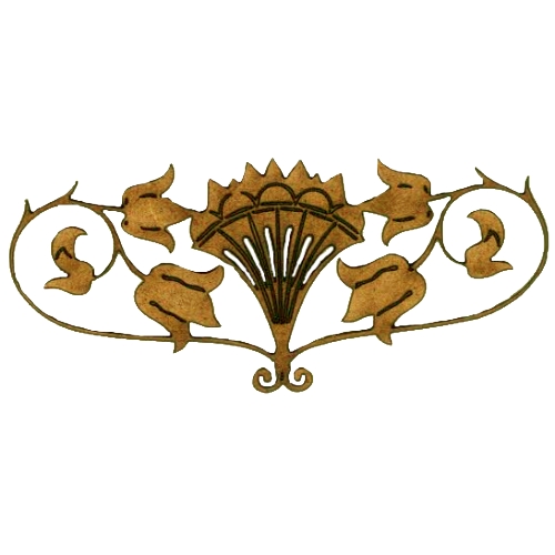 Art Deco & Nouveau Wood Shape - Floral Ornament Style 37
