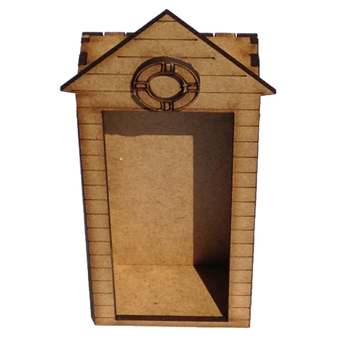 Engraved MDF Beach Hut Kit with Life Buoy