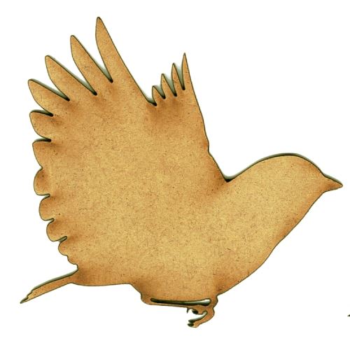 Flying Bluebird MDF Wood Bird Shape for altered art and crafts