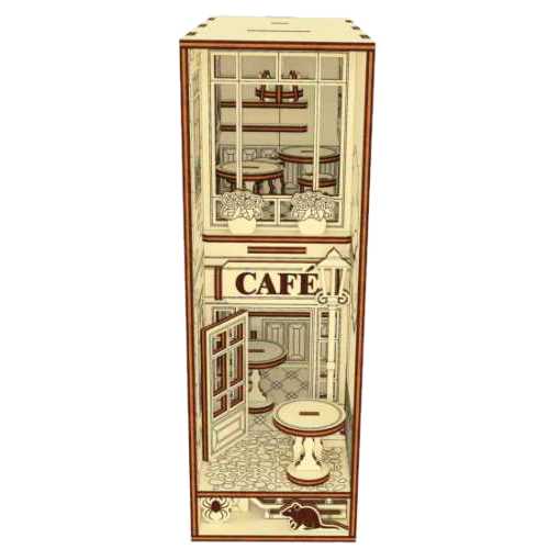 French Cafe MDF Book Nook Kit