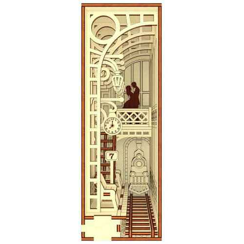 Railway Platform MDF Book Nook Kit