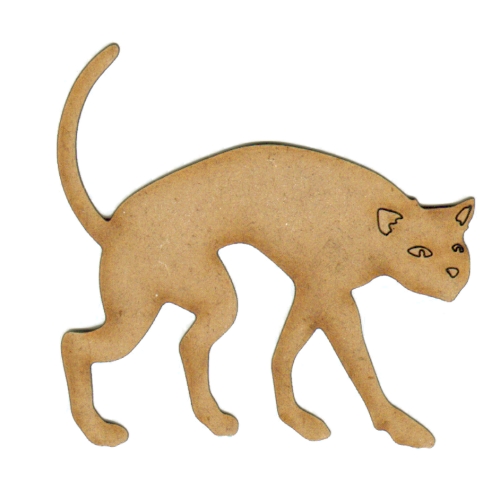 Creeping Cat MDF Wood Shape for altered art and craft projects