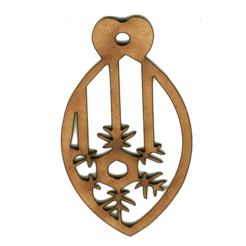 Snowflake Bauble Wood Shape style 1 for Christmas arts and crafts