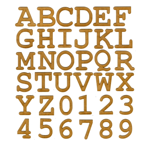 Courier Bold Font - Single MDF Letters and Numbers