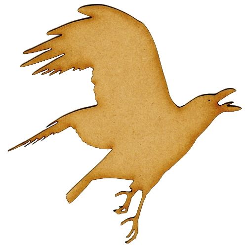 Flying Crow - MDF Wood Bird Shape