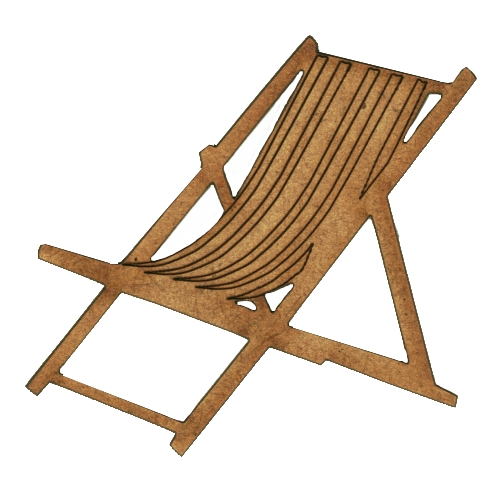 Wood Deckchair Shape for nautical altered art and craft projects
