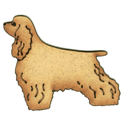 Cocker Spaniel Wood Dog Shape for art and craft projects