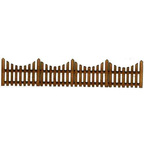 Quadruple Convex Picket Fence Panel MDF Wood Shape