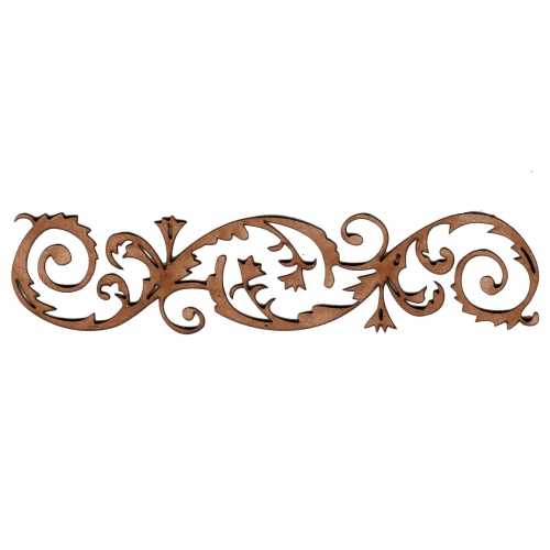 Floral Flourish Wood Border Embellishment for art and crafts