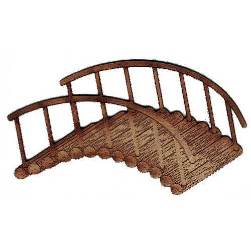 Garden Bridge MDF Wood Shape