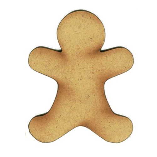 Plain Gingerbread Man Style 2 - MDF Wood Shape