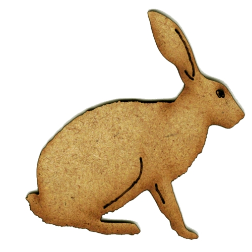 Hare wood shape style 4 for altered art and craft projects