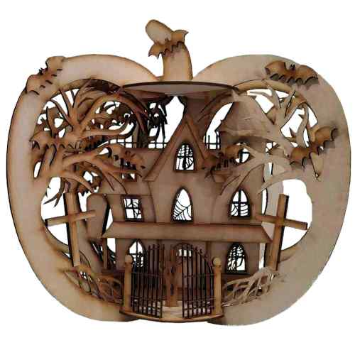 Pumpkin Haunted House - MDF Wood Kit