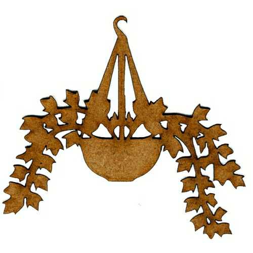Ivy Hanging Basket MDF Wood Shape