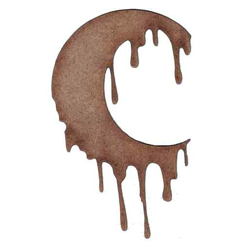 Halloween Dripping Moon - Mixed Media Boards and Plaques