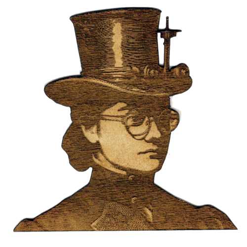 Steampunk Lady MDF People Wood Shape