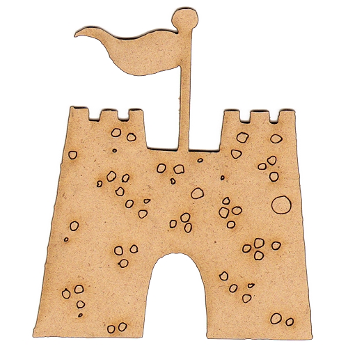 Sandcastle MDF Wood Shape for altered art and crafts