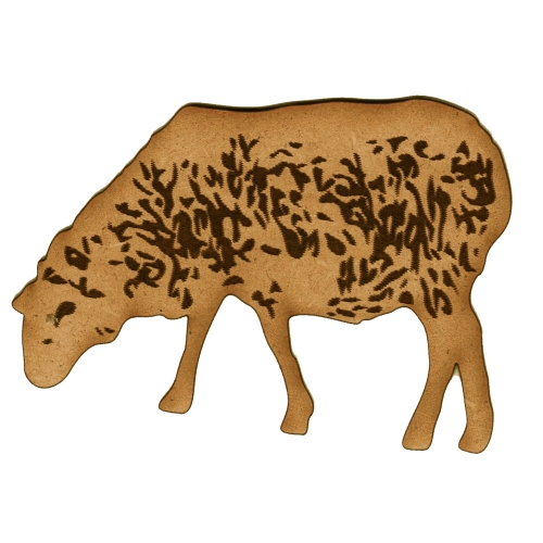 Sheep Grazing MDF Wood Shape