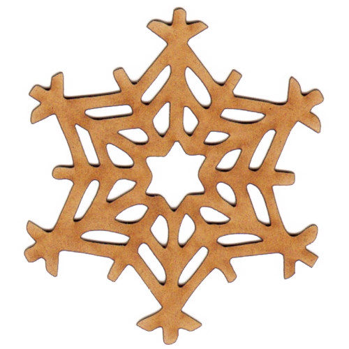 Snowflake Wood Shape style 4 for altered art and craft projects