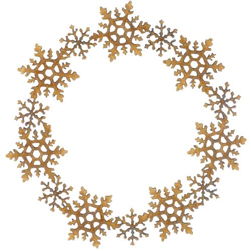 Snowflake Wreath MDF Wood Shape