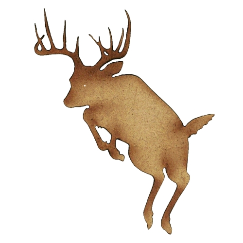 Leaping Stag wood deer shape for altered art and craft projects