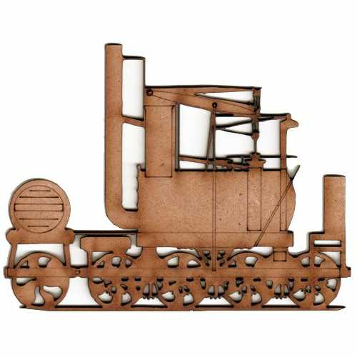 Wood Steam Train Shape 5 for altered art and craft projects