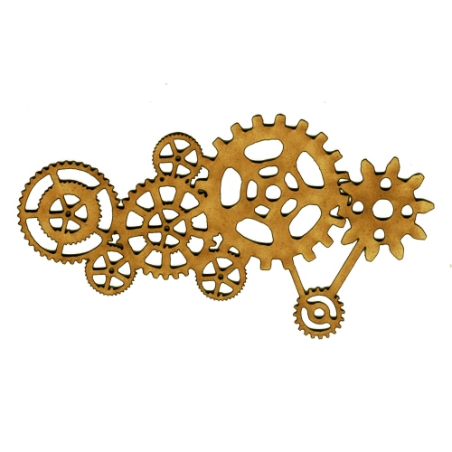 Steampunk Mechanical Cogs Wood Shape 1 for art and craft projects