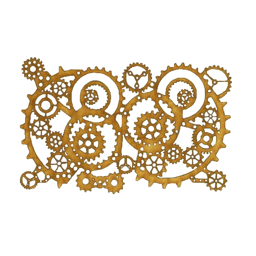 Steampunk Mechanical - MDF Cogs & Gears Motif Style 13