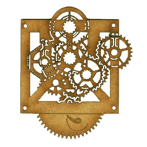 Steampunk Mechanical - MDF Cogs & Clockworks Motif Style 19