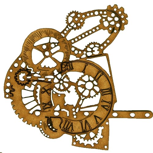 Steampunk Mechanical - MDF Cogs & Clockworks Motif Style 25