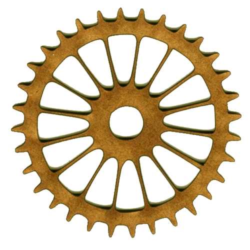 Wooden Steampunk Cog Shape Style 8