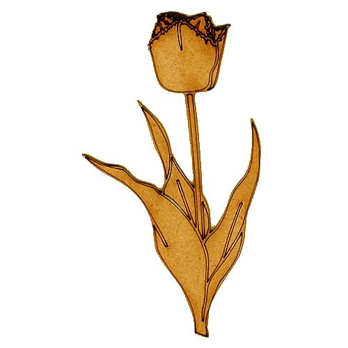 Tulip Flower Wood shape for altered art and craft projects