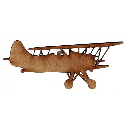 Wood Vintage Biplane Shape 3 for altered art and craft projects