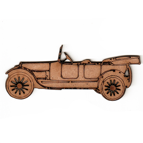 Wood Vintage Car Shape 2 for altered art and craft projects