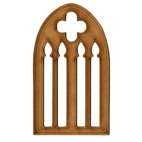 Stone Mullion Moorish Arch Window - MDF Wood Shape