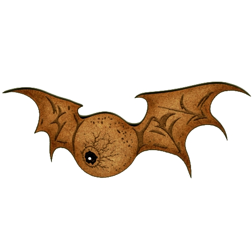 Flying Eyeball with Bat Wings Style 3 - MDF Wood Shape